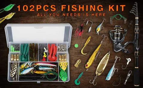 Plusinno 102pcs Fishing Lures Kit Plusinno
