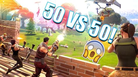 NEW FORTNITE 50 VS 50 GAME INSANE YouTube