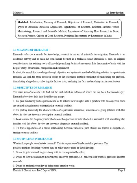 Rm Mod1 Pdf Sampling Statistics Methodology