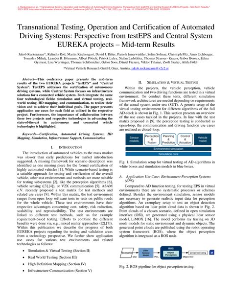 Pdf Transnational Testing Operation And Certification Of Automated Driving Systems