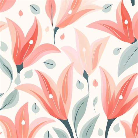 Premium Ai Image Abstract Lily Pattern Flowers Background Pattern