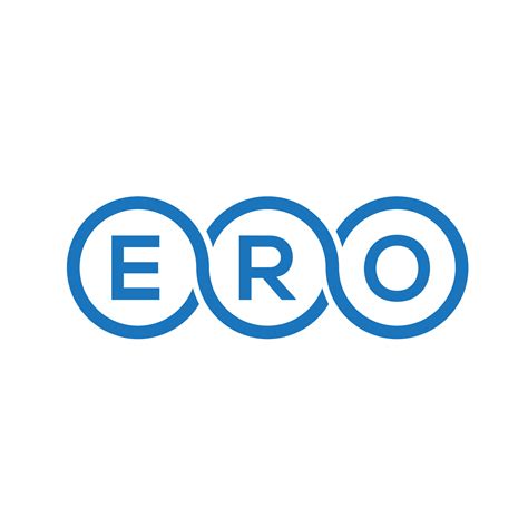 Diseño De Logotipo De Letra Ero Sobre Fondo Negro Concepto De Logotipo