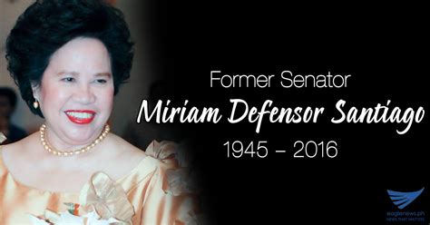 Senator Miriam Defensor Santiago Passes Away