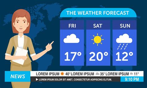 Weather Reporter Royalty Free Vector Image Vectorstock