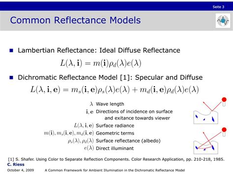 Ppt A Common Framework For Ambient Illumination In The Dichromatic