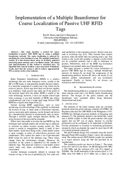 pdf implementation of a multiple beamformer for coarse localization