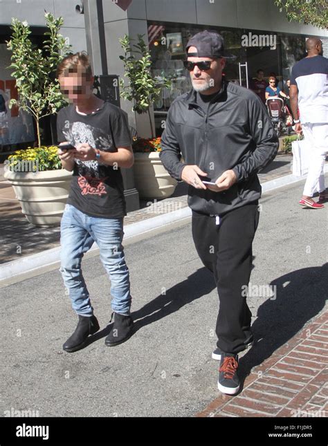 Fred Durst Takes His Son Dallas Durst Shopping At The Grove Featuring