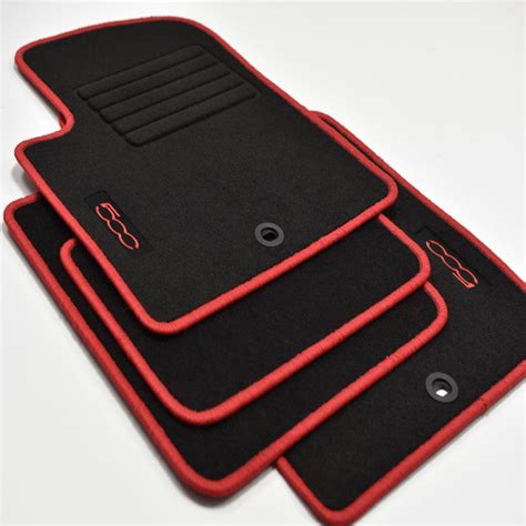 Velours Logo Fußmatten für Fiat C Cabrio ab Bj rot Mattenprofis Online Shop