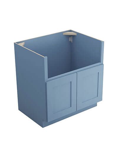 Ax Fsb33b Xterra Blue Shaker 33 2 Door Farm Sink Base Cabinet