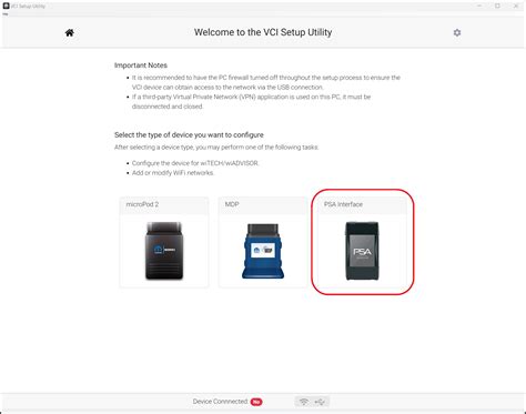 Psa Interface Device Setup For Witech Witech 20 Knowledge Base