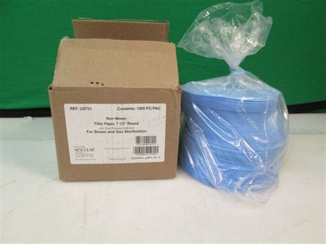 Box Of 1000 Aesculap Us751 Round Single Use Filter With Indicator Dot