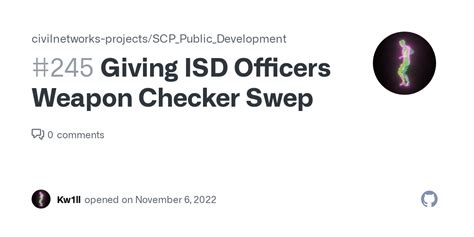 Giving Isd Officers Weapon Checker Swep · Issue 245 · Civilnetworks
