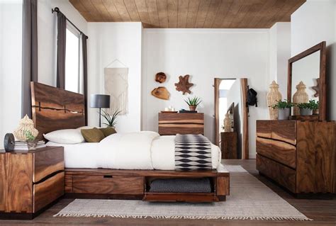 Winslow 5 Piece Eastern King Storage Bedroom Set Smokey Walnut
