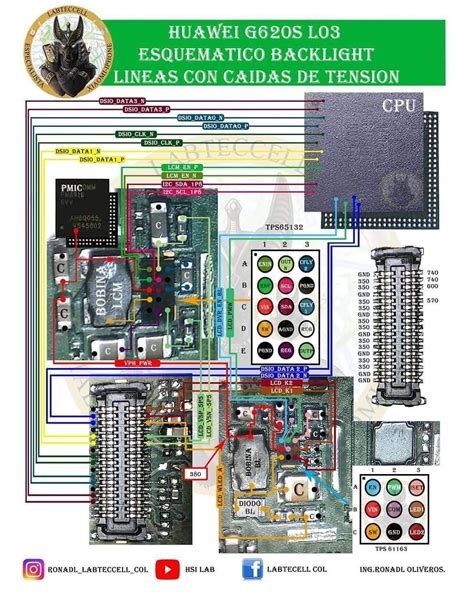 pin de gu gue en huawei esquemas electrónicos telefonia celular