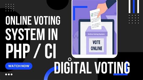 Advanced Online Voting System Project In Phpcodeigniter With Source Code Digital Voting