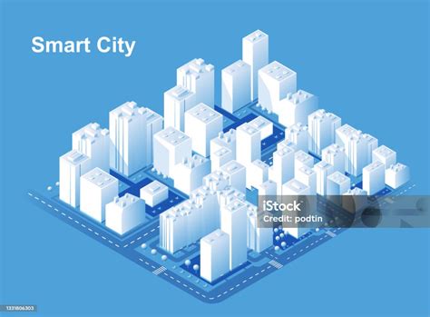 등등 측정 도시 벡터 도로 나무 스마트 시티 및 공공 공원 건물 3d 자본 벡터 사무실 및 대도시 개념과 스마트 타운 3차원 형태에 대한 스톡 벡터 아트 및 기타 이미지