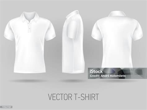 Templat Desain Kemeja Polo Lengan Pendek Putih Vektor Mengejek