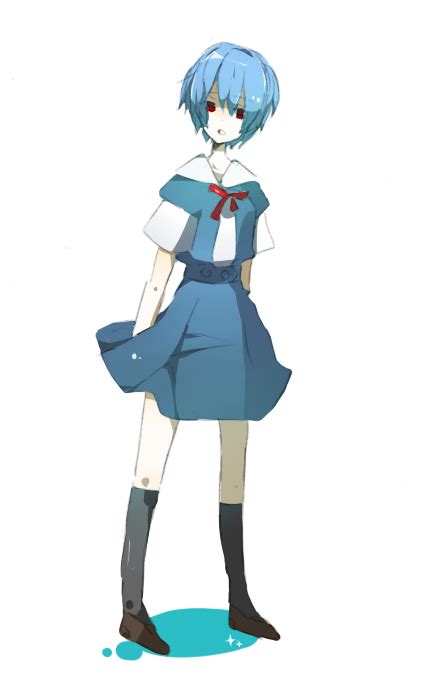 The Big Imageboard Tbib 1girl Artist Request Ayanami Rei Blue Hair