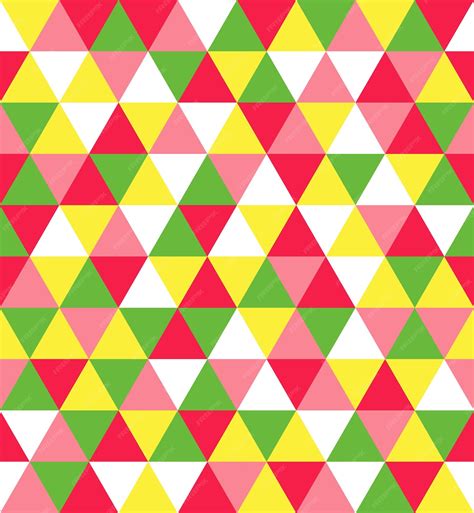 Premium Vector Retro Triangle Vector Seamless Pattern Festive Merry Geometric Shapes