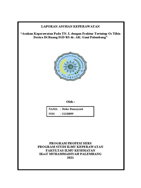 Askep Fraktur Tibia Dextra Riska Pdf