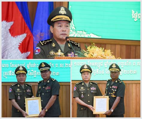 ឯកឧត្តម នាយឧត្តមសេនីយ៍ វង្ស ពិសេន អញ្ជើញបំពាក់ឋានន្តរសក្តិនាយទាហាននៅបញ្ជាការដ្ឋានទ័ពពិសេស