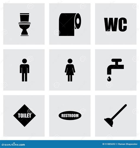 Toilet Icon Vector Isolated On White Background Toilet Sign Man And