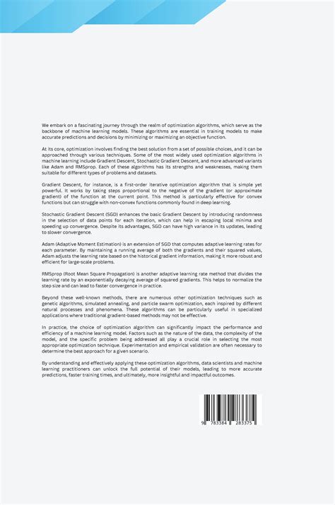 optimization algorithms for machine learning theory and practice