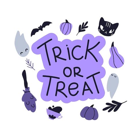 Premium Vector Trick Or Treat Halloween Lettering