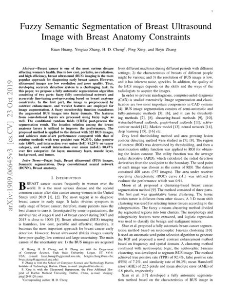 Fuzzy Semantic Segmentation Of Breast Ultrasound Image With Breast