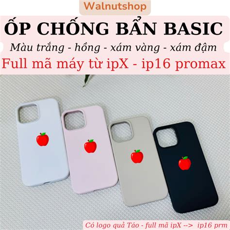 Ốp Chống Bẩn Iphone Cổ điển Màu Hồng Nude Trắng đen Xanh Dương
