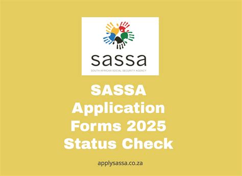 Sassa Application Forms 2025 Status Check Sassa Grant 2025