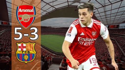 Arsenal 5 3 Barcelona Highlights And All Goals Friendly Match
