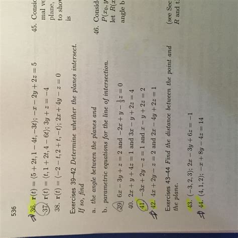 Solved Determine Whether The Planes Intersect If So Find