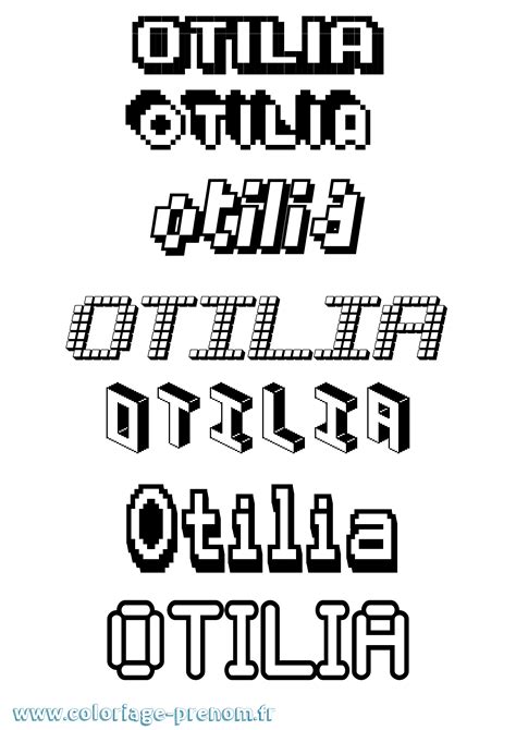 Coloriage Du Prénom Otilia à Imprimer Ou Télécharger Facilement