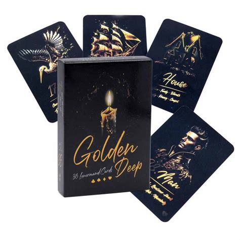 Tarot Cards Fortune Golden Deep Lenormand Tarot Divination Tarot
