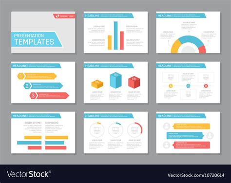 Set Of Multicolour Template For Multipurpose Vector Image