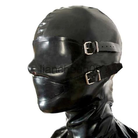 Sexy Masks Latex Face Mask Erotic Rubber Hood With From Liancheng09