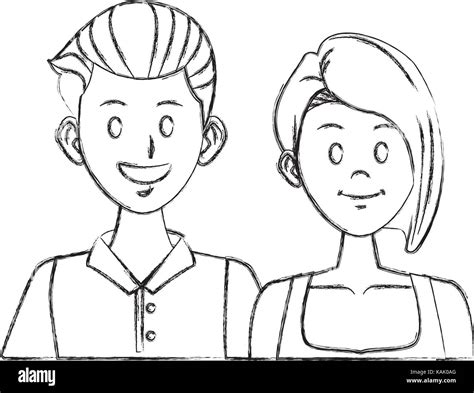 Young Couple Cartoon Stock Vector Image And Art Alamy