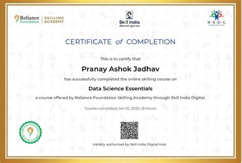 Pranay Jadhav On Linkedin Skillindia Nsdc Datascience