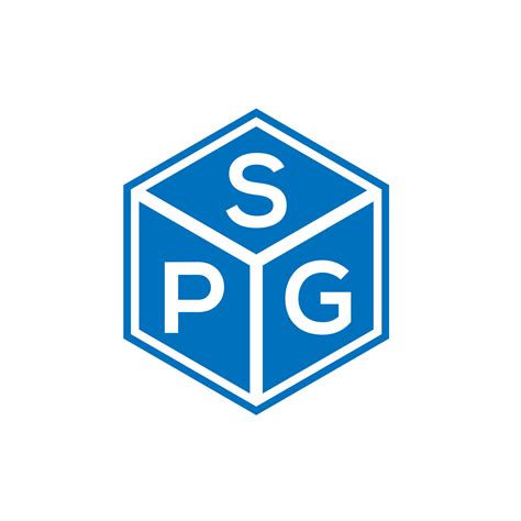 Spg Letter Logo Design On Black Background Spg Creative Initials