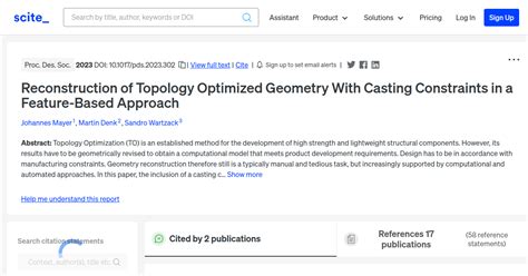 Reconstruction Of Topology Optimized Geometry With Casting Constraints In A Feature Based Approach