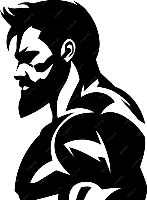 Premium Vector Muscle Man Vector Silhouette Illustration Black Color 3