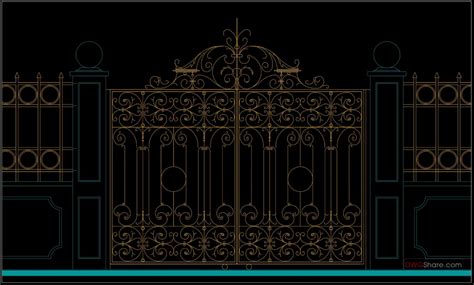 89 Gate And Fence Design Autocad Blocks Free Download Artofit