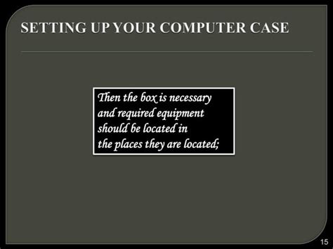 setting up your computer case ppt