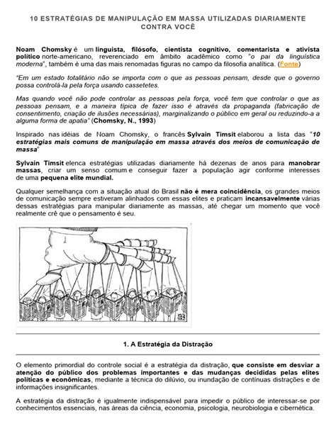 10 Estratégias De Manipulação Em Massa Utilizadas Diariamente Contra
