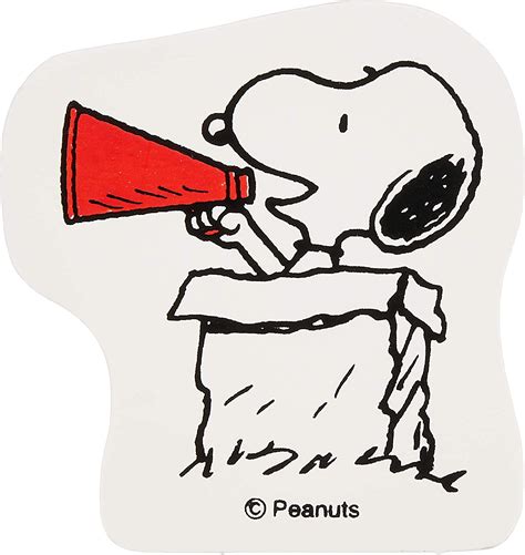 Imported Peanuts Rubber Stamp Cheering Snoopy
