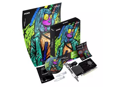 Placa De Vídeo Pcyes Geforce Gt 610 Low Profile 2gb Ddr3 64 Bit Pci E 2
