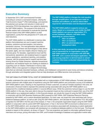 SAP HANA Cost Analay PDF Information Services Industry Industries