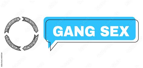 Speech Gang Sex Blue Bubble Frame And Wire Frame Rotation Frame And
