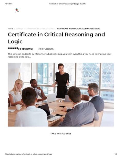 Critical Reasoning And Logic Critical Thinking Course Uk Logic And